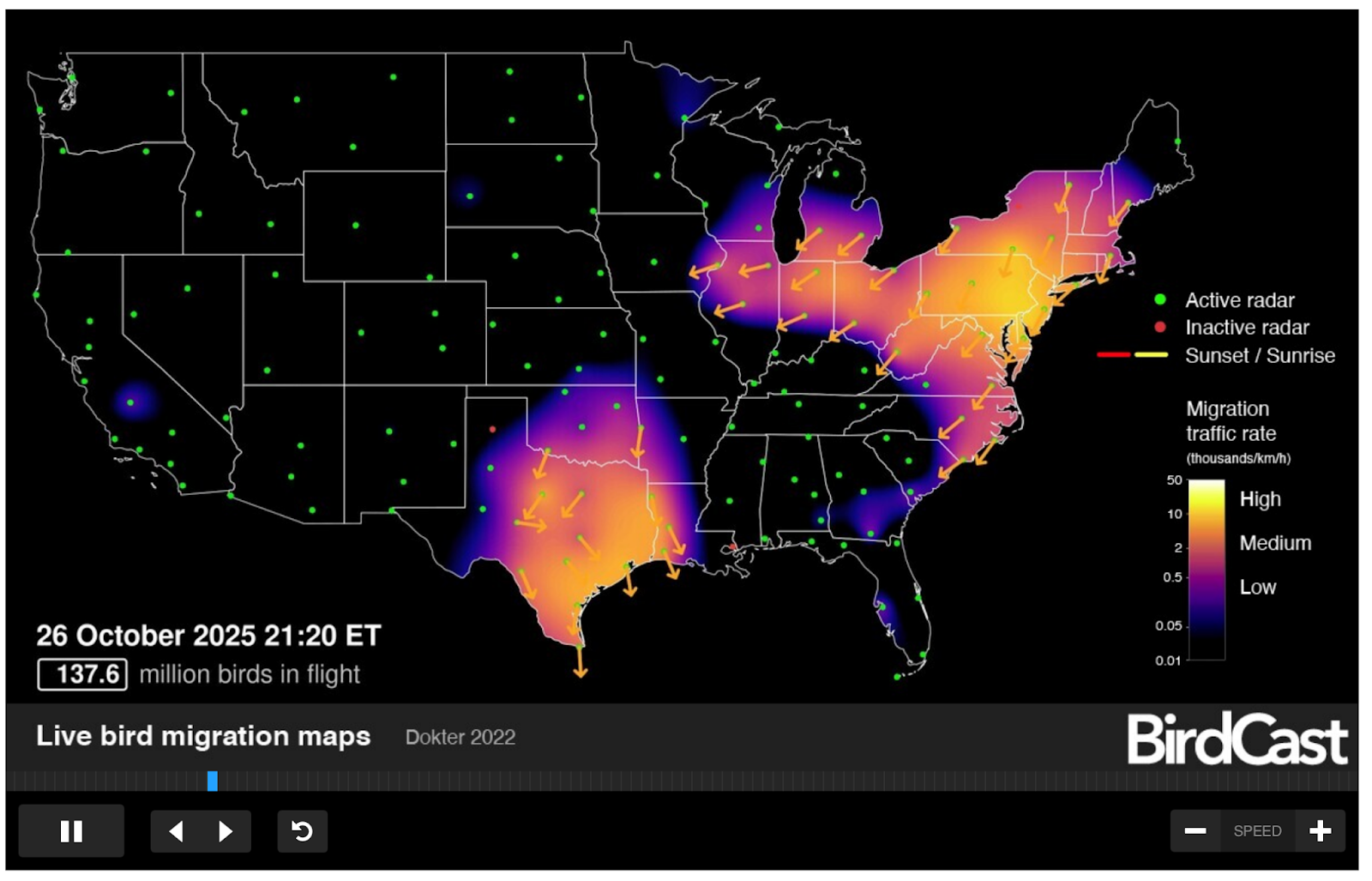 How weather radar tracked a record-breaking night of bird migration ...